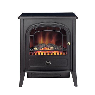 Dimplex Club Optiflame Electric Free Standing Stove Black 2kW Remote ...