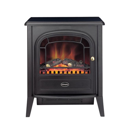 Dimplex Club Optiflame Electric Free Standing Stove Black 2kW Remote ...