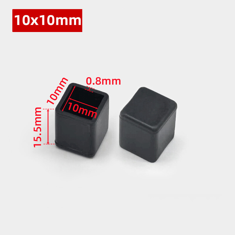 Square/Rectangle Rubber Chair Ferrule AntiScratch Floor Protector Table ...