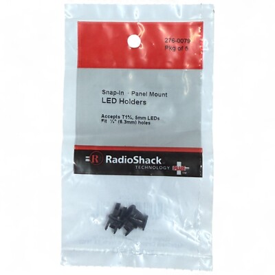 Radio Shack Snap In Panel Mount LED Holders, T1 3/4, 5mm LEDs 276-0079 ...