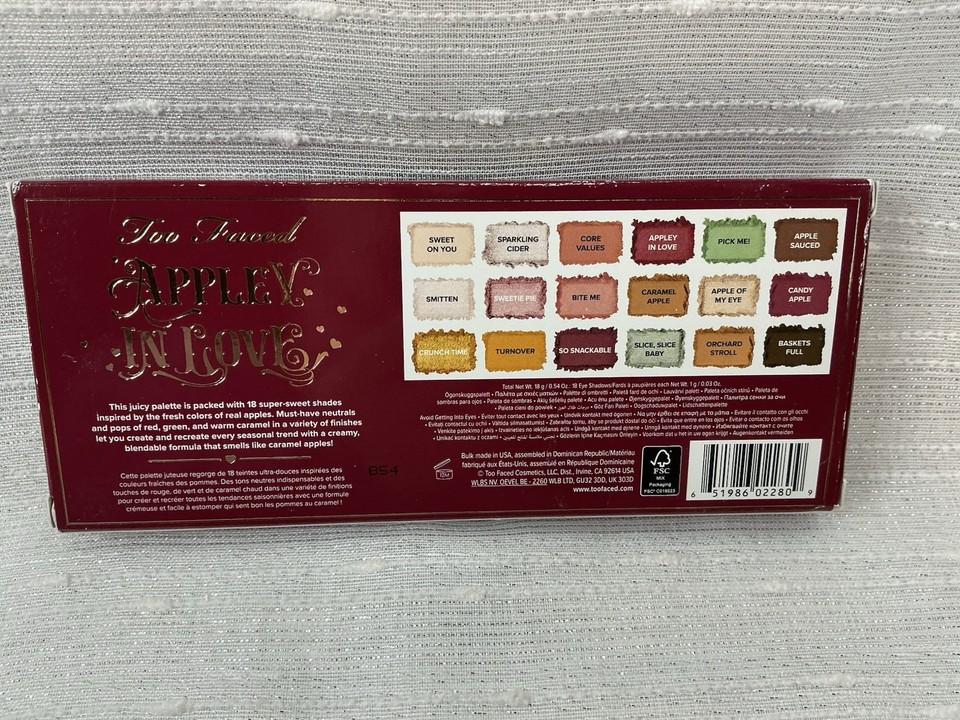 NEW Too Faced Appley in Love Limited Edition Eye Shadow Palette Full ...