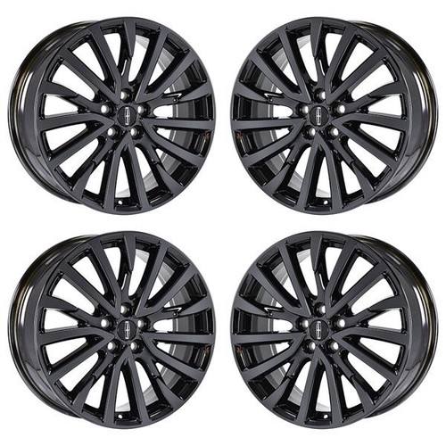 19" LINCOLN CONTINENTAL PVD BLACK CHROME WHEELS-C RIMS FACTORY OEM ...
