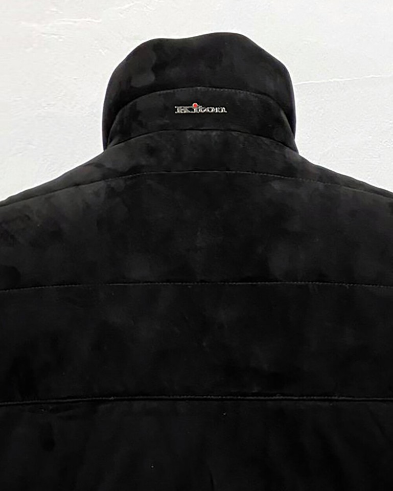 Kiton Men's Genuine Suede Black Leather Puffer Vest Waistcoat Gilet | eBay