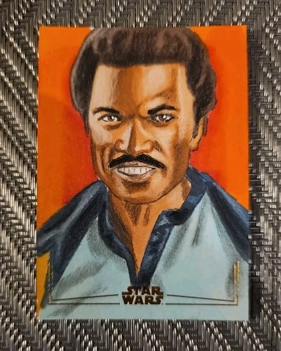 2024 STAR WARS HIGH TEK GOLD FOIL SKETCH CARD LANDO 1/1 JASON CHRISTNER ...