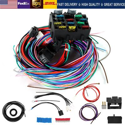 12 Circuit 10 Fuse Wiring Harness Wire Kit for Chevrolet Pickup Truck ...