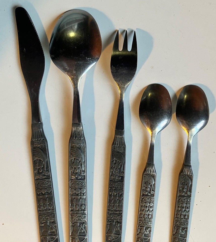 Norwegian Hardanger Bestikk Konge Pewter Viking 5 Piece Place Setting Norway | eBay