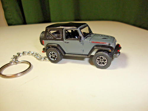 2014 JEEP WRANGLER RUBICON X New Keychain GRAY! Key ring Diecast 1/64 ...
