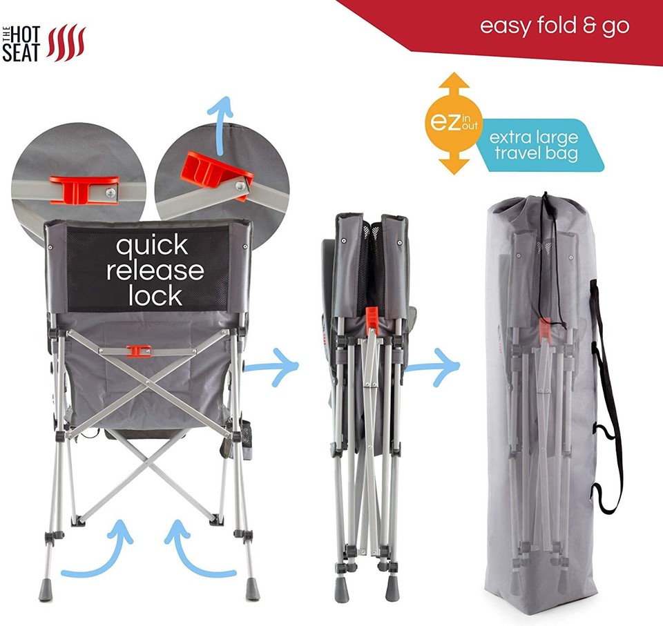 NEW POP Design, The Hot Seat, Heated Portable Chair, Perfect for ...