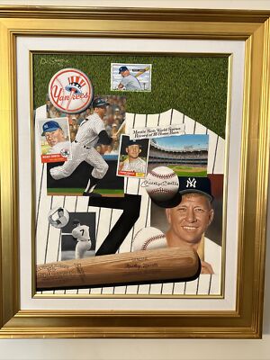 Mickey Mantle Signed Original Oil Painting By Charles DeSimone With ...