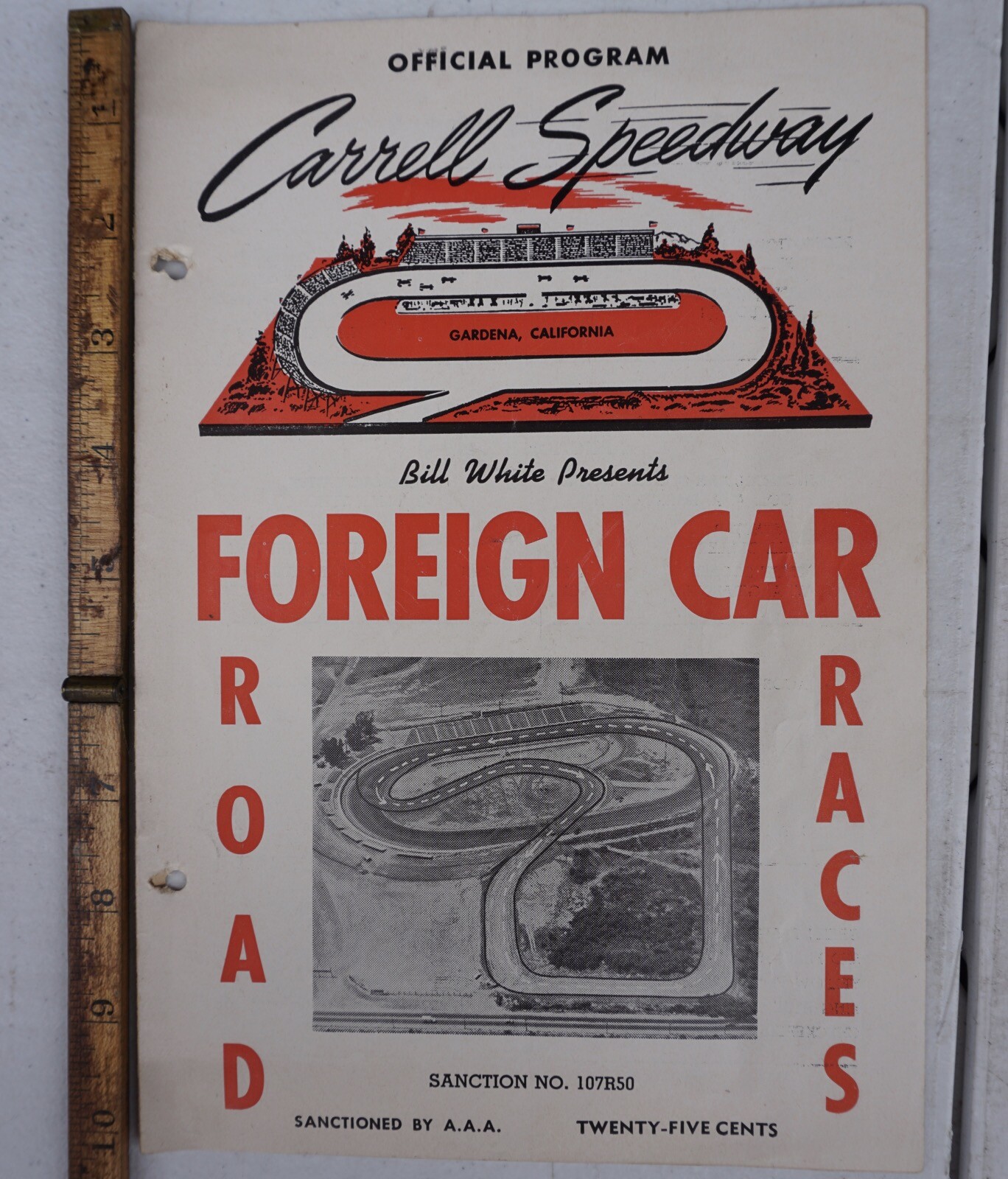 1950s California SCCA Original Race Program Sports Car Club Of America ...