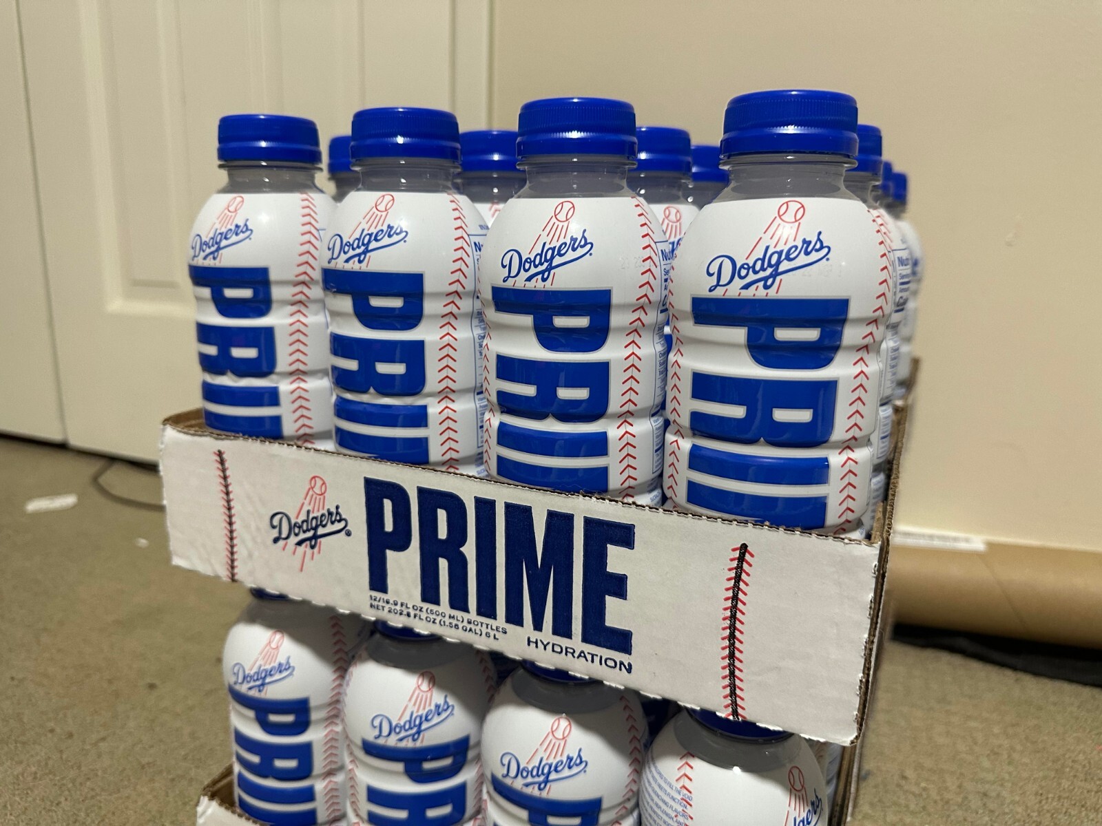 2 Case Of 12 Bottles Prime Hydration drink Limited Edition LA DODGERS ...