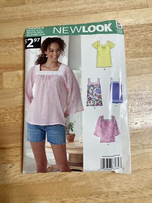 New Look 6284 Sewing Pattern Misses Blouse, Size U.S. 10-22 | eBay