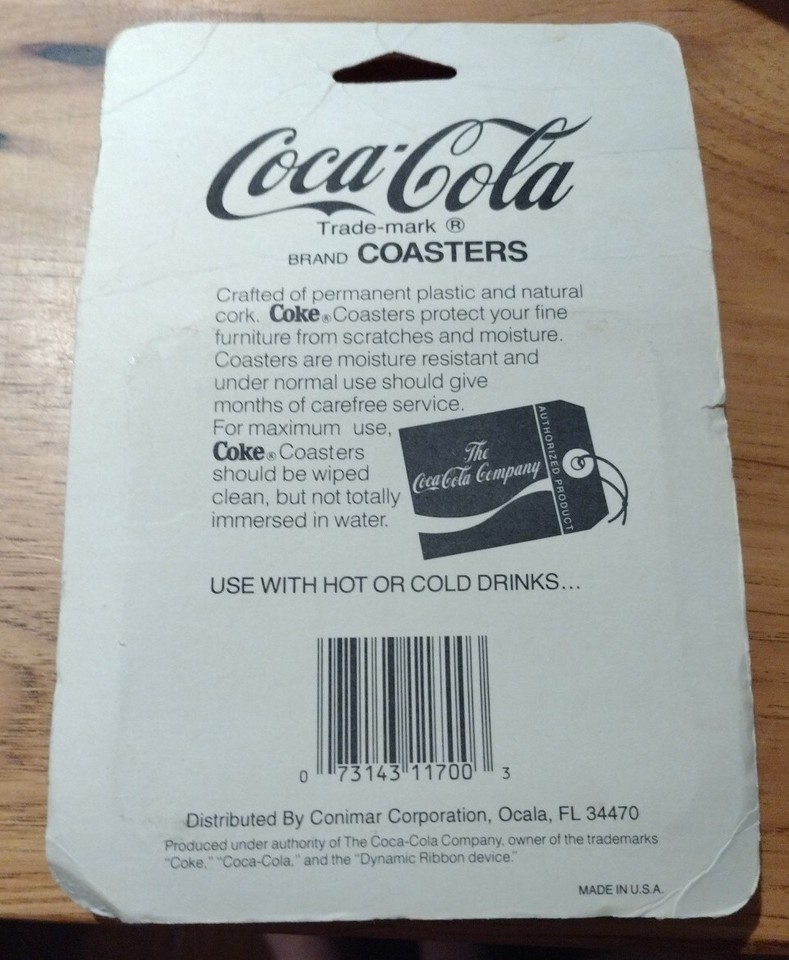 Vintage Sealed COCA COLA Coke Series 6pc Cardboard Coaster Set 3.75" | eBay