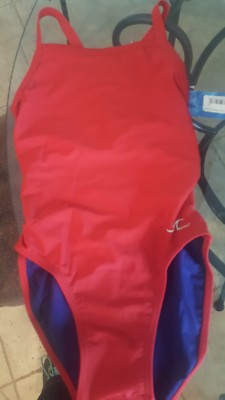 Adoretex Women's Solid Narrow Back Swimsuit, Red, 28 | eBay