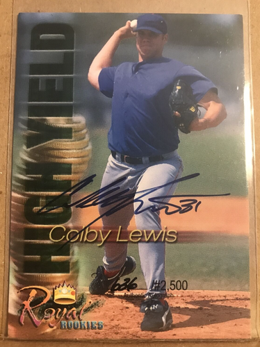 Colby Lewis 2000 Royal Rookies High Yield Certified Autograph 636/2500 ...