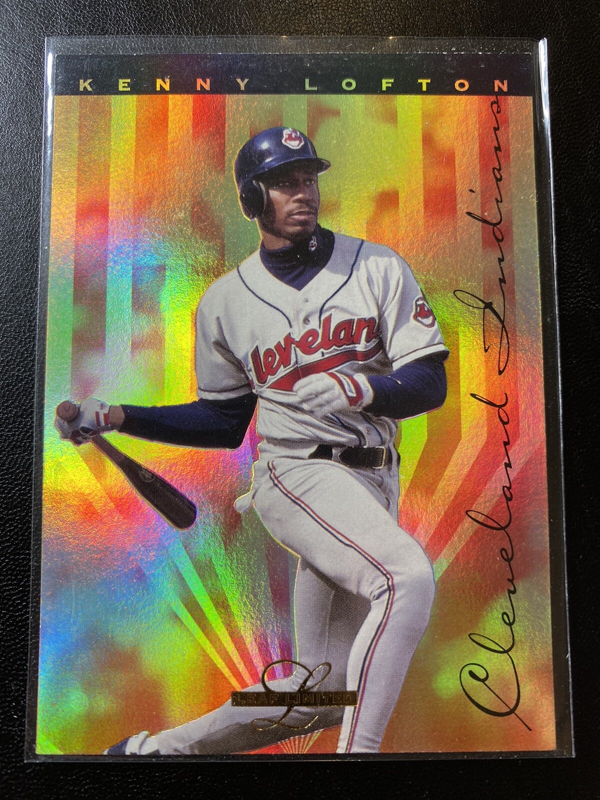 1995 Leaf Limited GOLD PRISM FOIL #18 of 24 Kenny Lofton Baseball Card ...