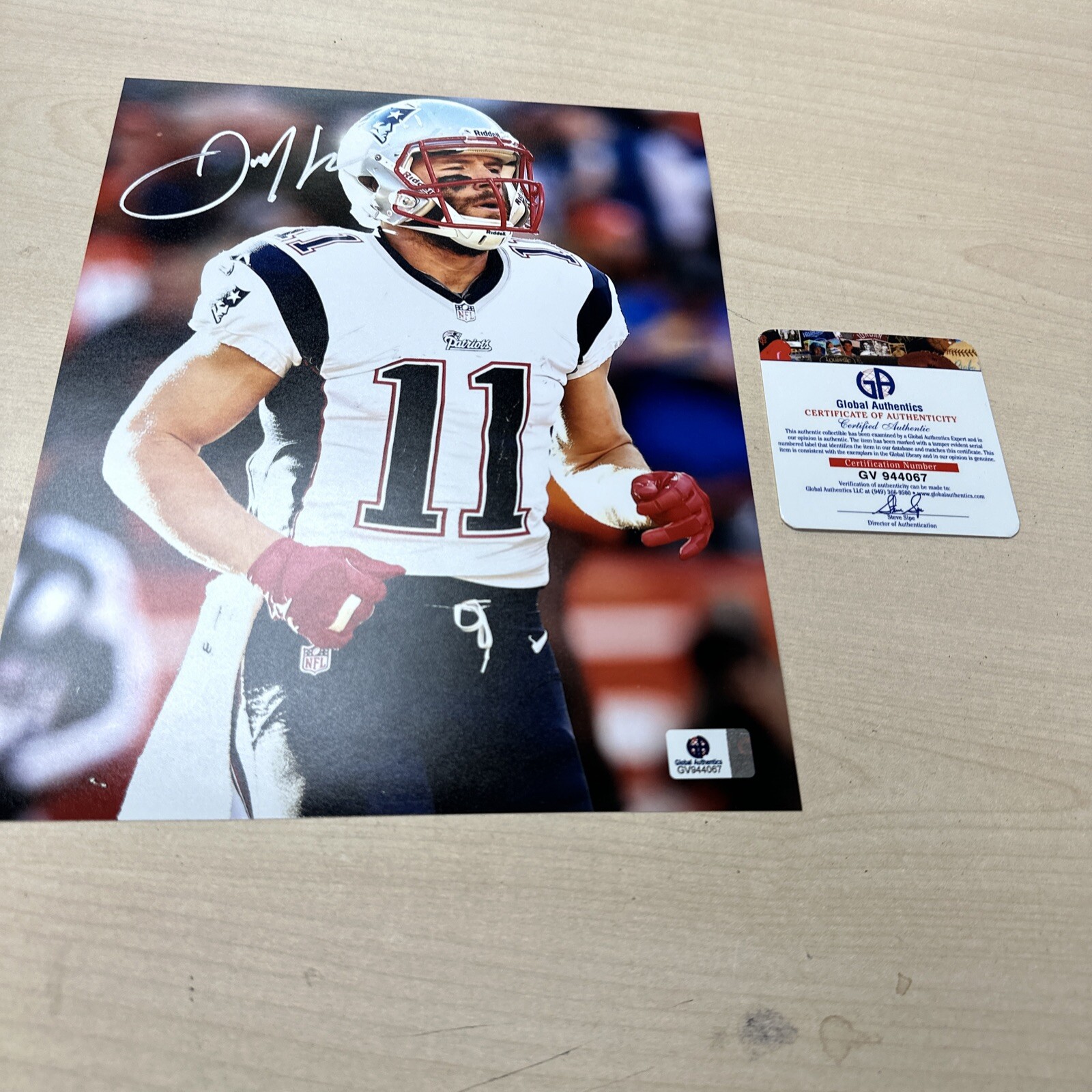 JULIAN EDELMAN NEW ENGLAND PATRIOTS SIGNED AUTOGRAPHED 8X10 PHOTO COA ...