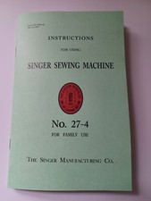 Singer Treadle Sewing Machine Manual for Model 27-4 1905 Others for ...