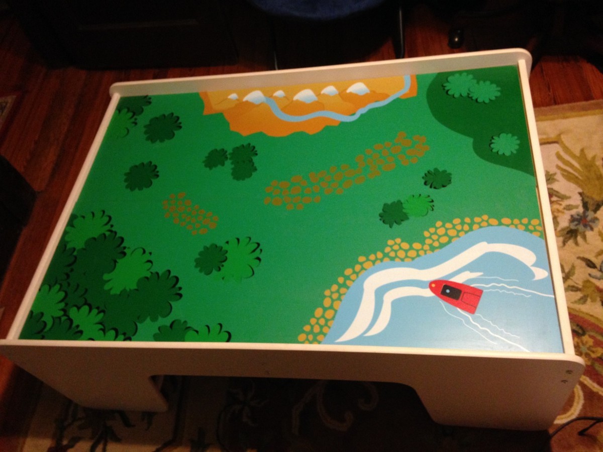 White Train Table