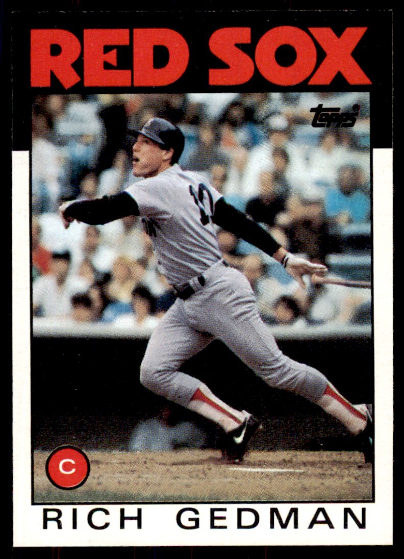 1986 Topps Baseball Card Rich Gedman A Boston Red Sox #375 | eBay