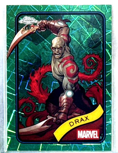 Drax 2025 Topps Chrome Marvel Drax Hulk Green Lazer Refractor Card -#94 ...