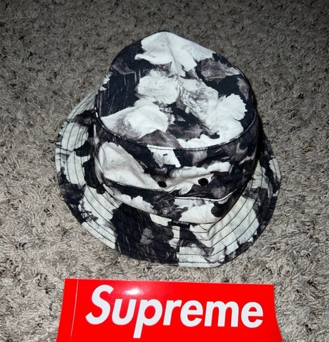 Supreme Power Corruption Lies Black & White Flower Bucket Hat Medium ...