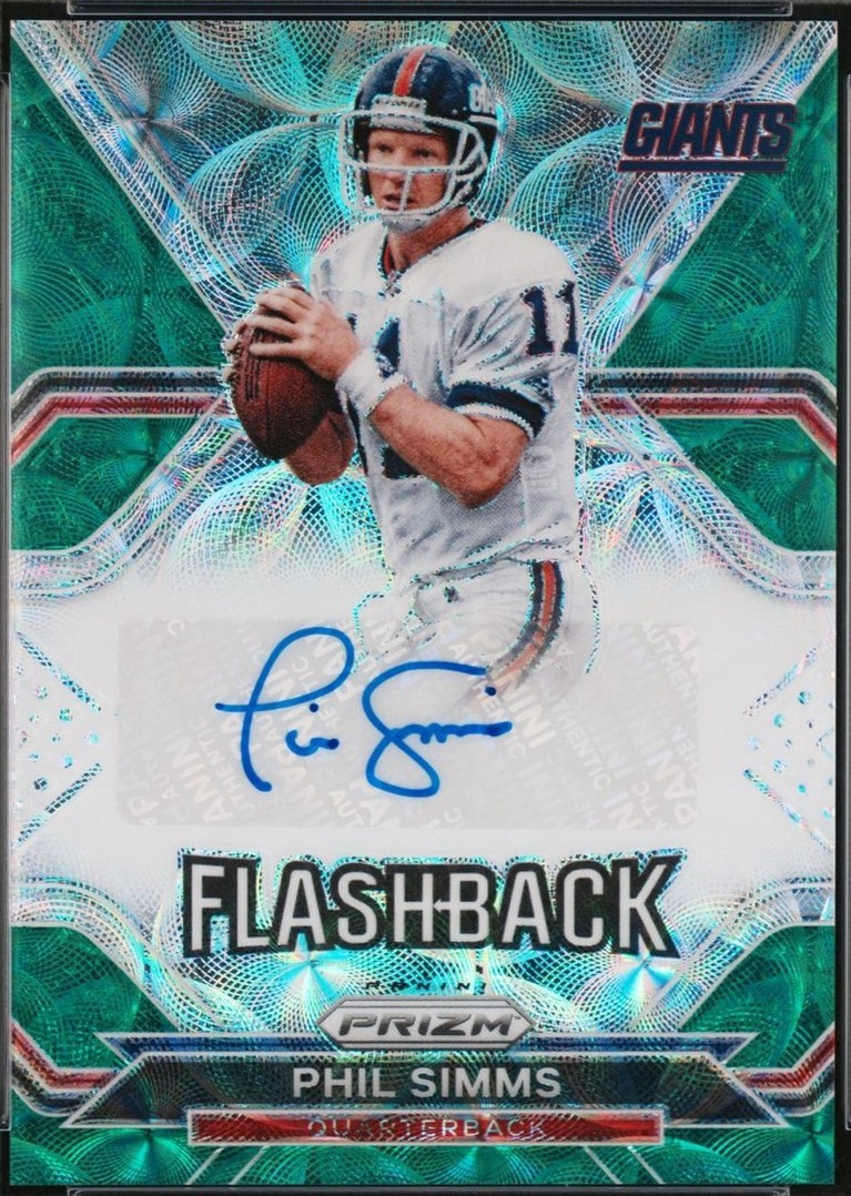2020 Panini Prizm - Flashback Autographs Phil Simms #7 Green Scope ...