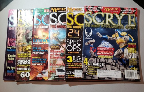 SCRYE Magazine #113 114 115 116 117 118 LOT OF 6 2008 HEROCLIX MTG STAR ...