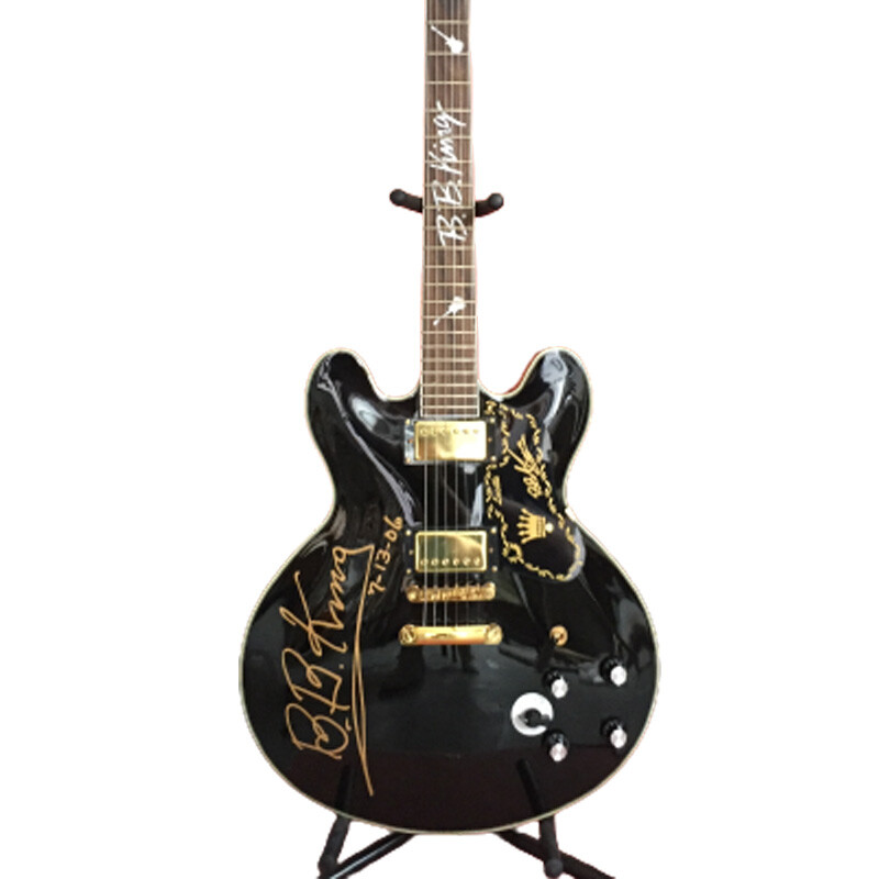 Custom 335 Electric Guitar Black Color BB King Gold Hardware Signature ...