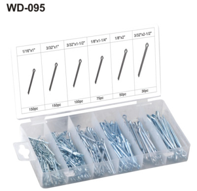 Assorted Split Pin Set - 555pc - 6 Sizes - Assortment - Imperial ...