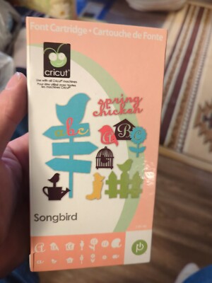 Cricut Cartridge SONGBIRD Alphabet Numbers Words Birds Birdhouse Perch ...