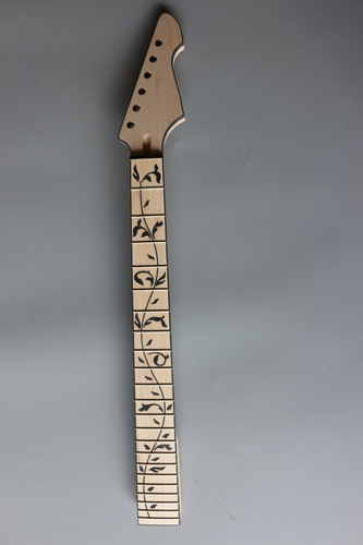 Maple guitar neck 22 Fret 25.5inch maple Fretboard Black binding Vine ...