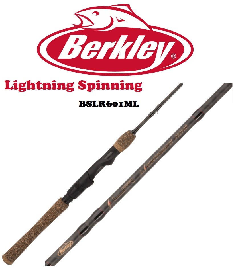 Berkley Lightning Rod 6' Medium Light Power Spinning Rod BSLR601ML | eBay