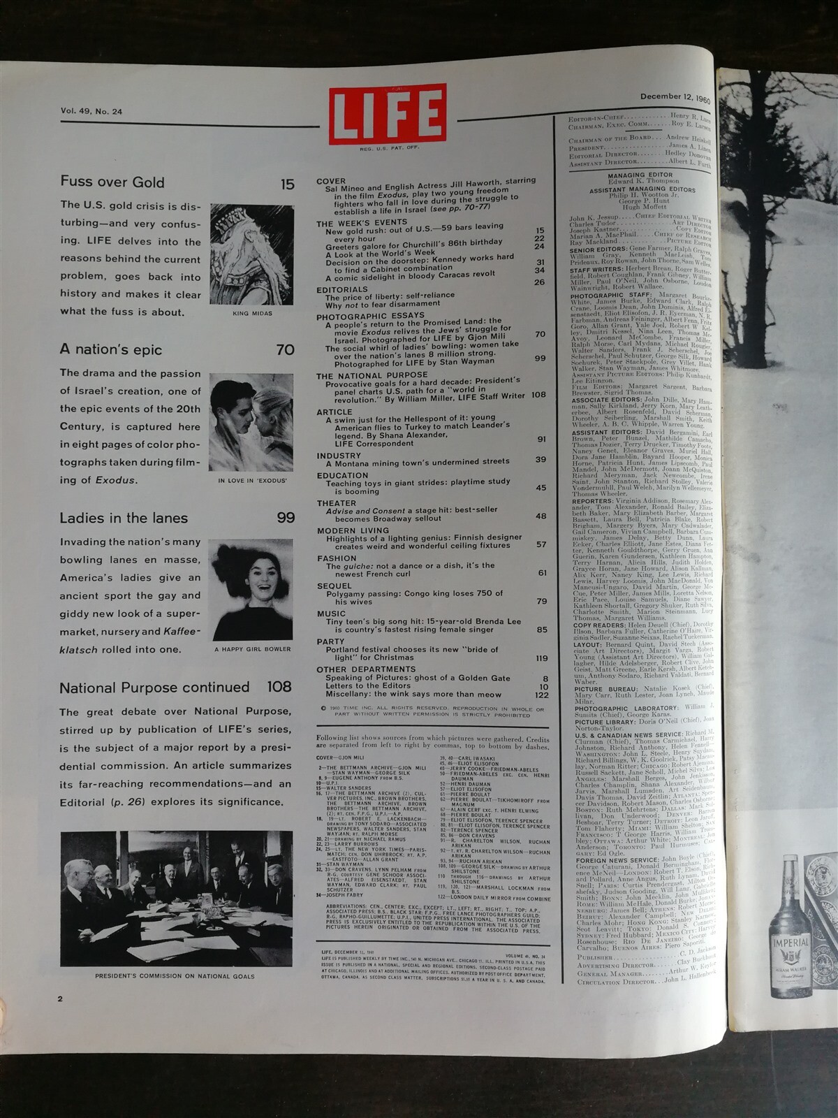 Life Magazine December 12, 1960 - Jill Haworth & Sal Mineo - Women ...