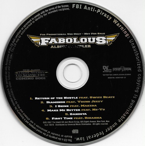 Ghetto Fabolous Promo CD Album Sampler From Nothin to Somethin 2007 Def ...