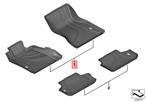 Genuine BMW G30 G31 518d 520d ed 520dX 520i Floor Liner Front LHD ...