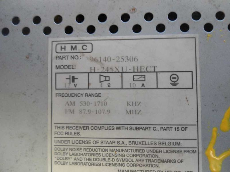 RADIO AM FM CASSETTE LOOKS NEW FITS 00-02 ACCENT 34005 | eBay