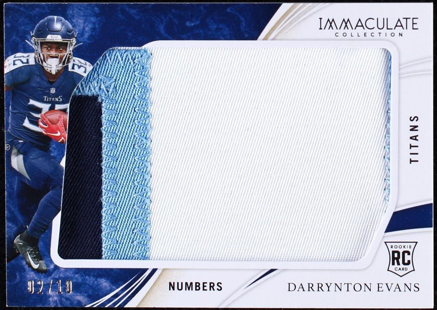 2020 Panini Immaculate Collection - Immaculate Rookie Logos Darrynton Evans #RL35 Numbers /10 ...