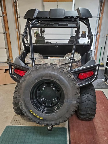 Tusk 1349140003 UTV Rear Bumper Cargo Rack and Spare Tire Carrier RZR ...