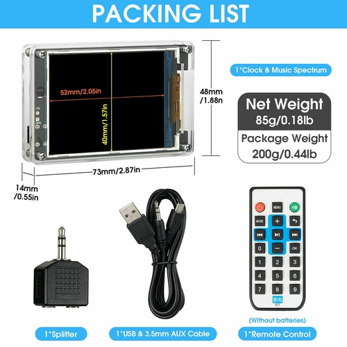 MIC LINE Sound Level Meter Stereo Music Spectrum Visualizer Audio ...