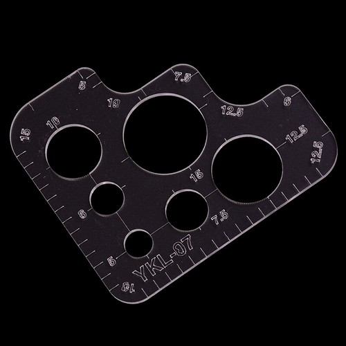 Diy handmade leather tool R ruler round corners full size acrylic ...