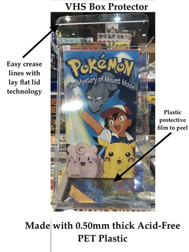 50 UV/Scratch Resistant .50mm Plastic Protectors for Standard VHS ...