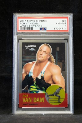 2007 Topps Chrome Rob Van Dam #25 PSA 8 WWE Heritage II WWF WCW AEW | eBay