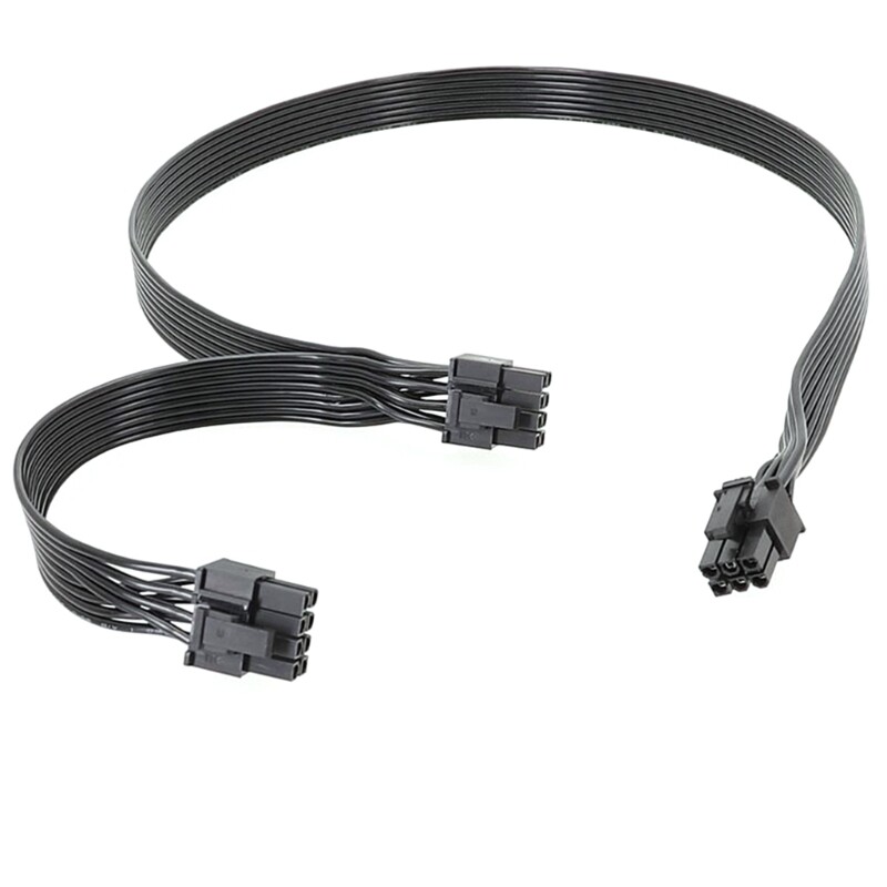 6Pin Male to 8Pin Male Cable 6Pin to 2x 8Pin 6+2P GPU Power Cord for ...