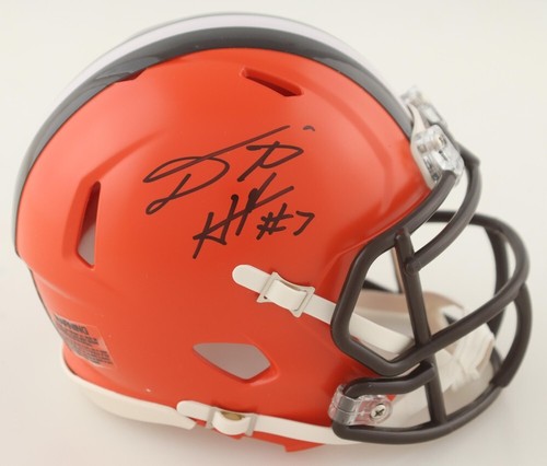Dustin Hopkins Signed Cleveland Browns Speed Mini Football Helmet (JSA ...