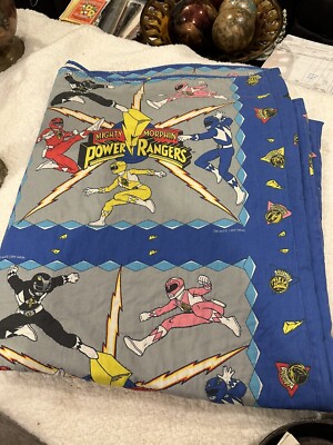 Vintage Mighty Morphin Power Rangers Blanket Bed Spread 84” X 80 ...