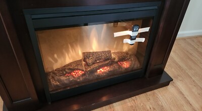 Dimplex Air Heater DF2690 Fireplace Mantle Dark Wood Formal Living Room ...