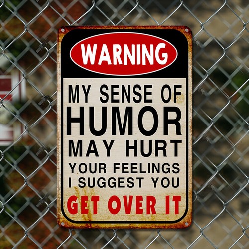 Vintage Metal My Sense Of Humor Tin Sign Rectangular Iron Painting ...