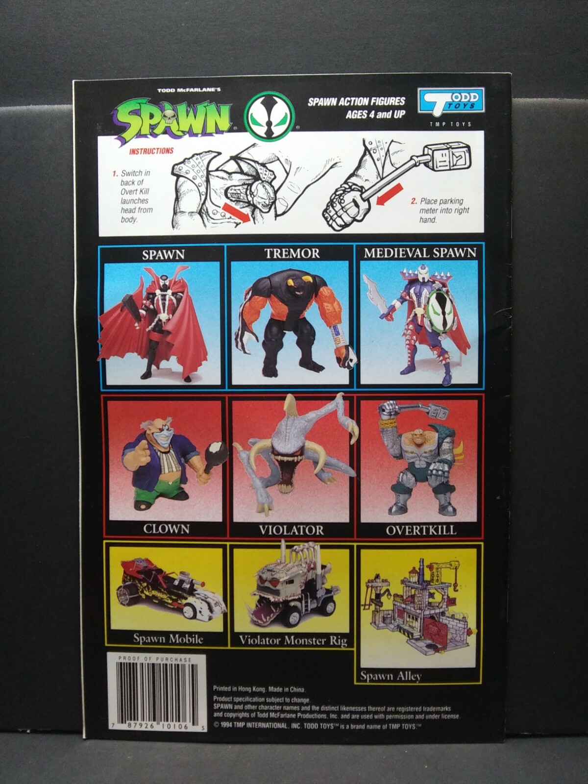 Spawn Toys #1 Todd McFarlane Overkill Action Figure Insert | eBay