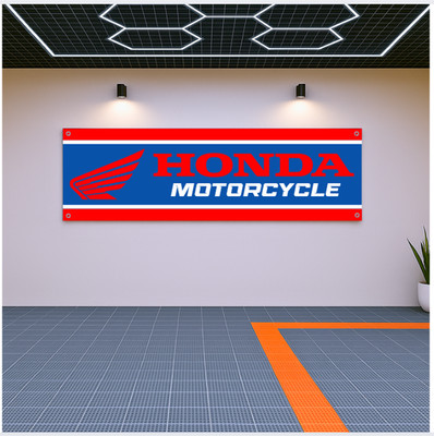 Honda Racing Motorcycle Flag Banner 71x24" – Garage, Man Cave, or Shop ...